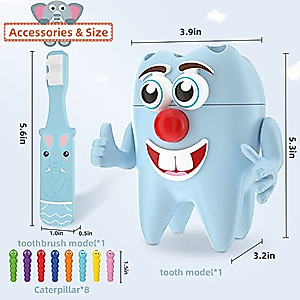 SmileBank Toddler Educational Teeth Brushing Toys for 3 4 5 6 Year Old Gifts for Girls Boys - Fine Motor Skills Developmental Toys Montessori Toys Preschool Learning Teeth Toys Magnetic Fishing Game