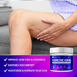 Pharmapulse Varicose & Spider Veins Soothing Leg Cream - Relaxing Leg Cream Formula - Fast-Acting Relief Cream - Expertly Crafted for Optimal Comfort 2oz