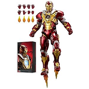 KUOMISUL 7 Inch Ironmɑn MK17 Action Figure,Exquisite Painting Collectible Toy with Lots of Accessories (1/10 Scale)