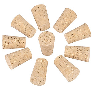 10 Wooden Tapered Cork Plug, Cork Tapered Plug, Wooden Beer Bottle Stopper, Wine Stopper, Leak Proof (Red Wine Bottle 22 * 17 * 35)