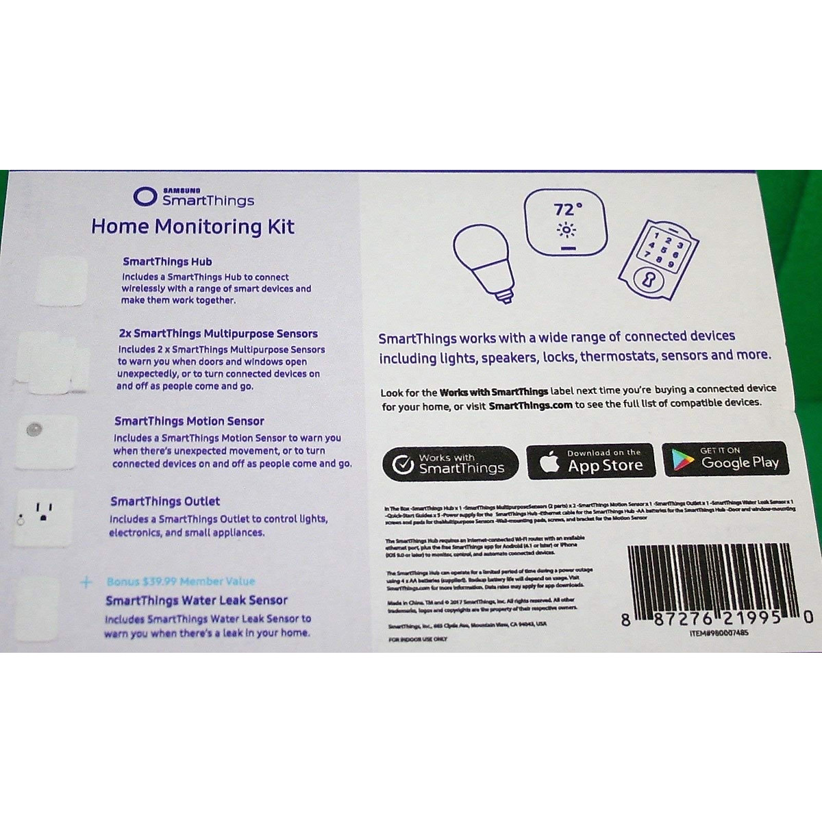 Samsung SmartThings Home Monitoring Kit with Bonus Water Leak Sensor