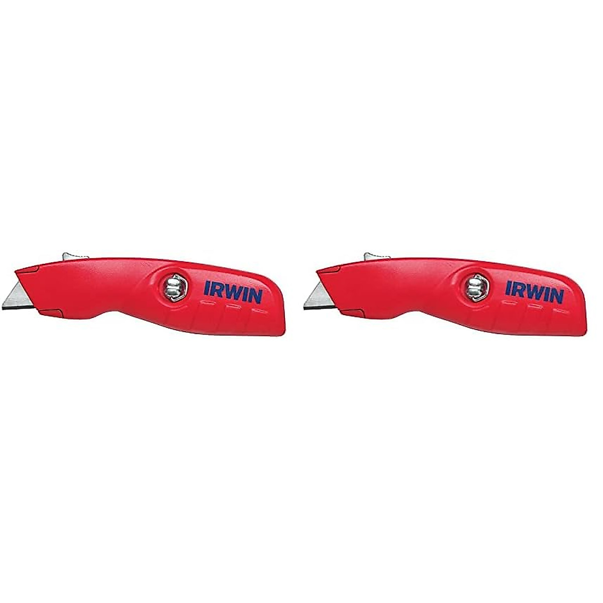 IRWIN Utility Knife, Self-Retracting for Safety (2088600), Red (Pack of 2)