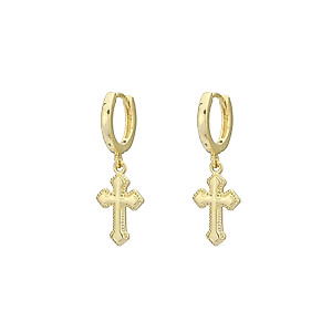 Cross Earrings (Gold)