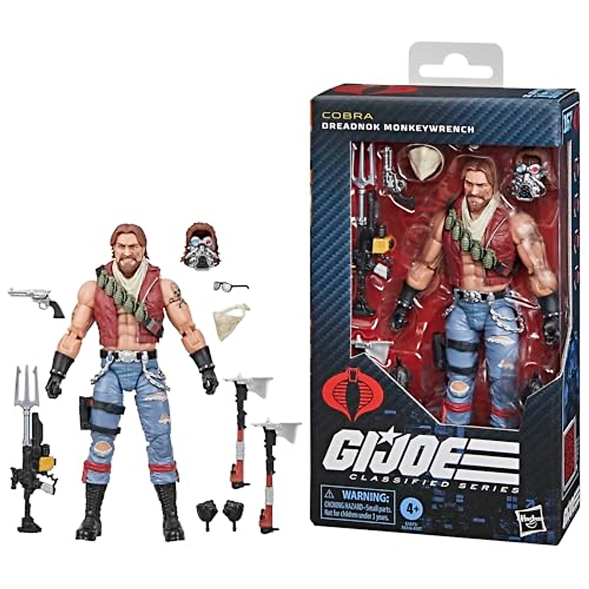 G.I. Joe Classified Series #167, Dreadnok Monkeywrench, Collectible 6 Inch Action Figure with 10 Accessories