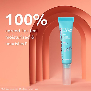 TULA Skin Care x Christina Milian Lip SOS - Lip Treatment Balm that Plumps, Smooths & Hydrates lips with a Glossy Tint, Pink Coconut, 0.28 oz.