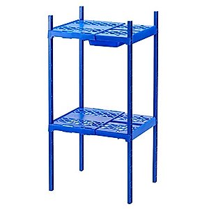LockerMate, Blue Double Shelf, Adjustable Width and Height to Fit Most School Lockers
