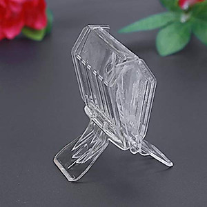 5 Pieces Queen Bee Cage Catcher Clips Plastic Queen Catching Tool Queen Catcher Queen Bee Catcher Queen Bee Cage Bee Queen Marking Catcher for Safely Capture and Store The Queen Bees, Transparent