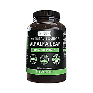 Pure Original Ingredients Alfalfa Leaf (365 Capsules) No Magnesium Or Rice Fillers, Always Pure, Lab Verified