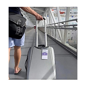 Cruise Luggage Tags (5-Pc Kit) Wide Luggage tag Holder Cruise Essentials Zip Seal Reusable and Steel Loops Premium Clear Thicken Luggage Tags Waterproof