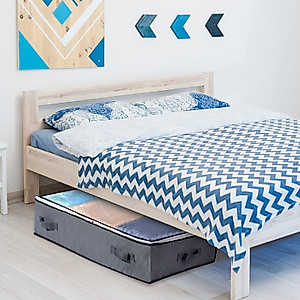 Berlune 10pcs Storage Boxes, 90L Under Bed Storage Containers, Large Clothes Storage Bags with Clear Window, Toy Organizers for Bed, Pillows, Blankets, Pets Supplies