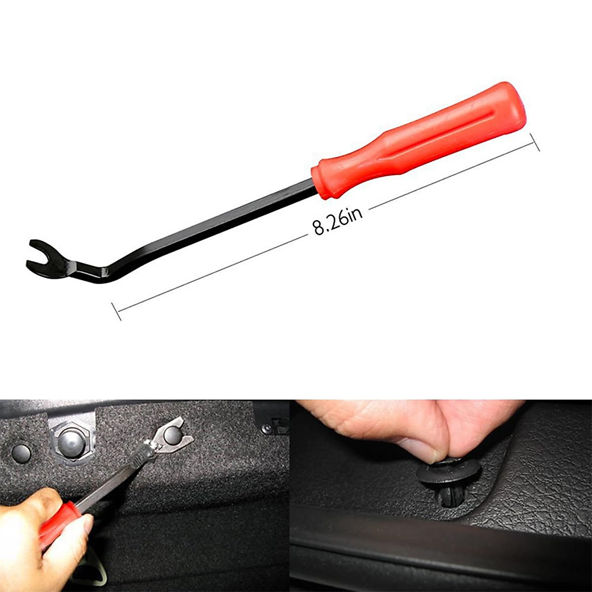 zipelo 100 Pcs Car Bumper Retainer Clips, Nylon Fender Clip with Fastener Remover Tool, Splash Shield Screws, Auto Push Retainer Rivets for Fender Door Trim Panel, Replacement OEM Number 90467-07201