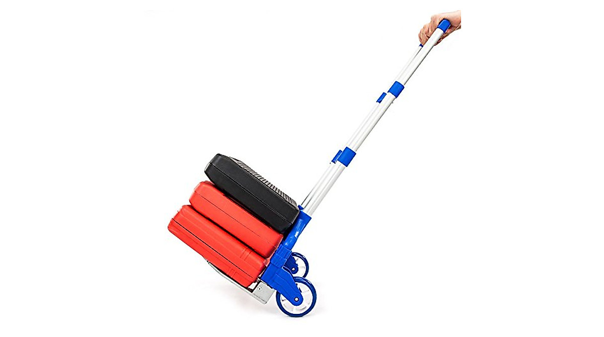 Blue Portable Collapsible Dolly - Space Saving Utility