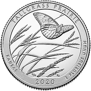 2020 S Clad Proof Tallgrass Prairie Kansas National Park NP Quarter GEM Proof US Mint