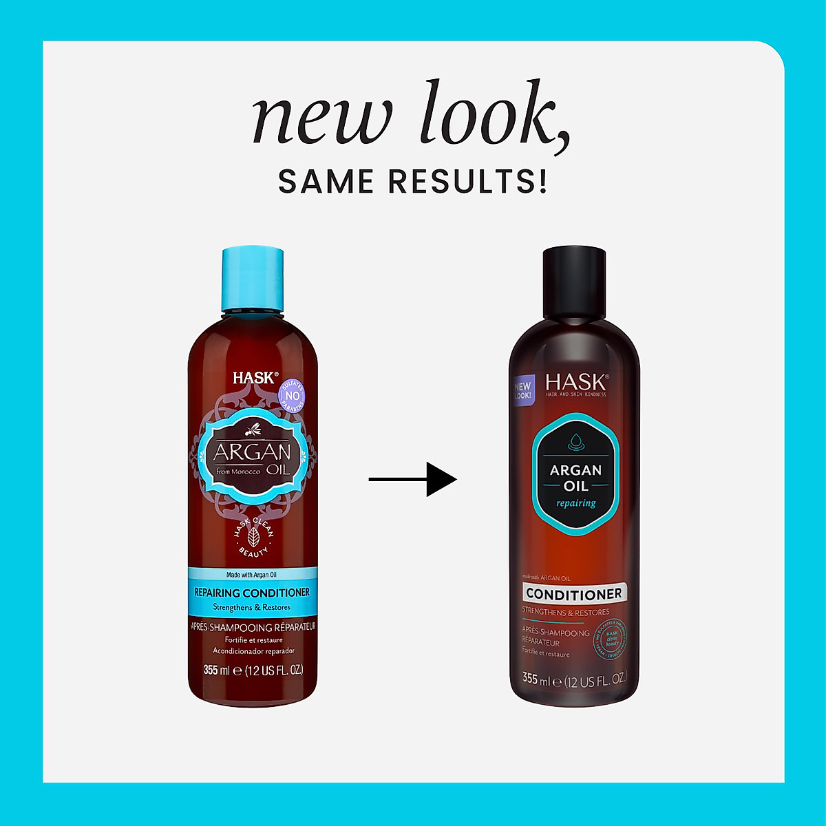 HASK Argan Oil Repairing Shampoo Conditioner Hair Travel Size Combo Set 3.3oz