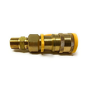 MI MADOL IMPORTS, LLC MADOL 3/8" Natural Gas Quick Connect Fitting [910-583] LP Gas Propane Hose Quick Disconnect Kit, 100% Solid Brass