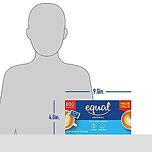 EQUAL 0 Calorie Sweetener, Sugar Substitute, Zero Calorie Sugar Alternative Sweetener Packets, Sugar Alternative, 800 Count