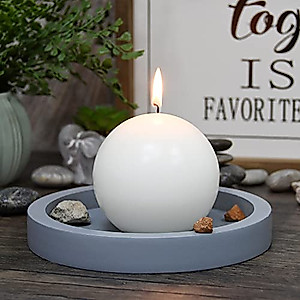 Zest Candle 2-Piece Ball Candles, 4-Inch, White Citronella