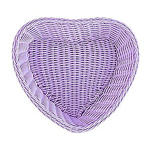 Tainrunse Storage Organizer Baskets Large Capacity Storage Organizer Box Photography Prop for Home Purple Hearts