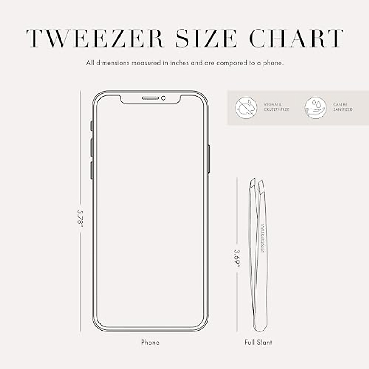 Tweezerman Stainless Steel Slant Tweezer - Eyebrow Tweezers for Women and Men (Black)