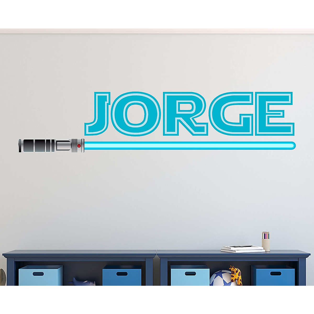 Kyle Cornhole Sword Custom Name Wall Decal - Wall Sticker - Blade Wall Decor Art Peel & Stick Vinyl Removable for Kids Green