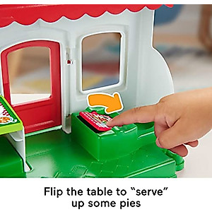Fisher-Price Little People Toddler Playset We Deliver Pizza Place Toy Restaurant with Figures & Accessories for Ages 1+ Years