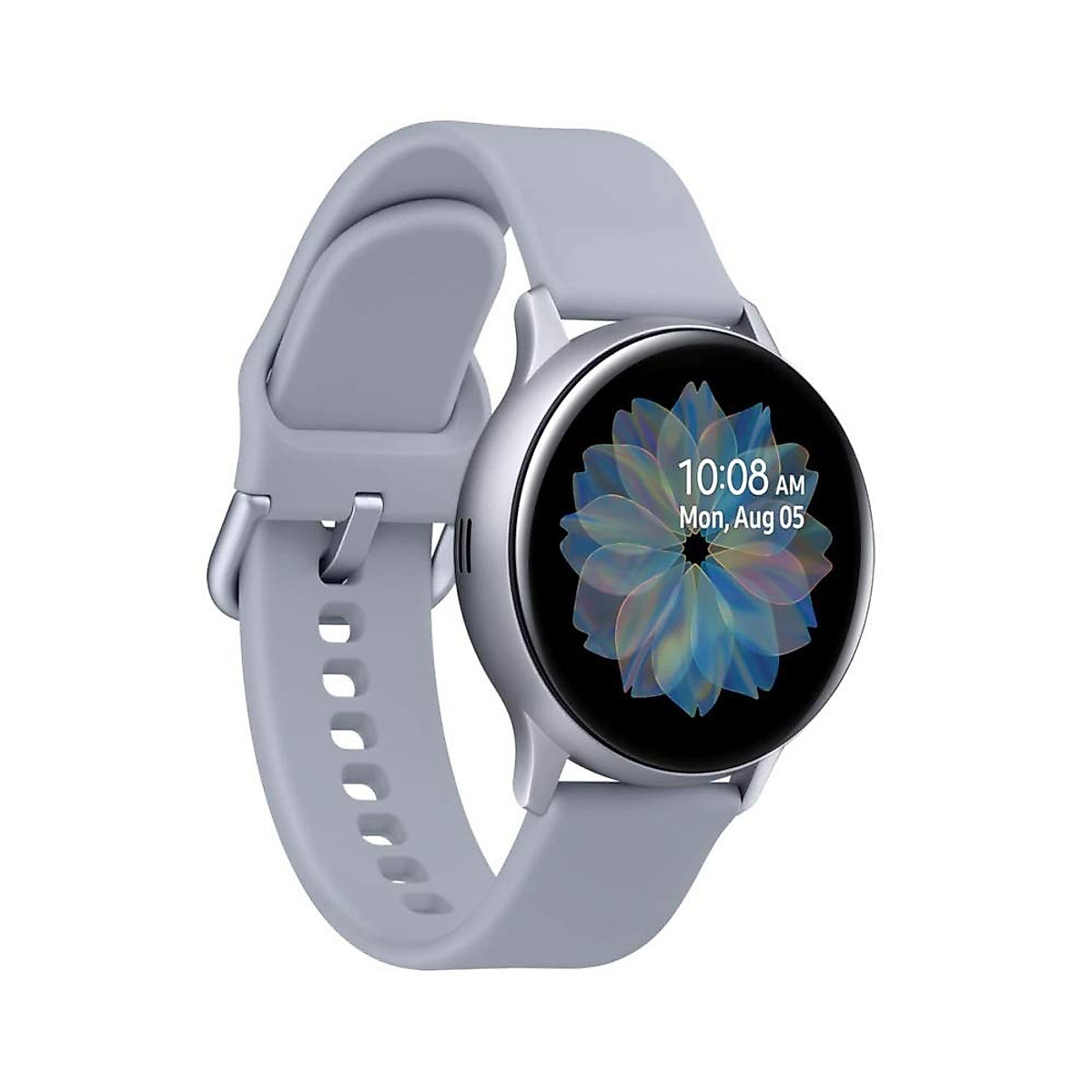 SAMSUNG Galaxy Watch Active2 (Silicon Strap + Aluminum Bezel) Bluetooth - International (Cloud Silver, R830-40mm)