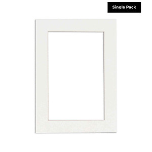12x18 Mat Bevel Cut for 10x16 Photos - Acid Free Textured White Precut Matboard - For Pictures, Photos, Framing - 4-ply Thickness