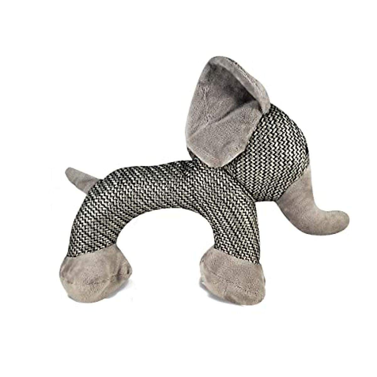 Lily Anne Boutique Woven Cute Dog Toys - Monkey Dog Toy, Elephant Dog Toy, or Sheep Dog Toy - Single or 2 Pack Squeaker Dog Toy - Soft Plush Toys for Light Biters - Dog Chew Toys (Elephant, 2-Pack)