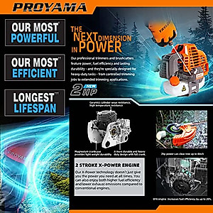 PROYAMA 42.7cc Gas Weed Wacker, 3 in 1 Weed Eater Gas Powered, Brush Cutter and Gas String Trimmer 2-Cycle Extreme Duty, Grass Trimmer 2023 Upgraded