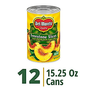 Del Monte Canned Sliced Peaches in Heavy Syrup, 15.25 Ounce (Pack of 12) Sliced, Cal. Freestone