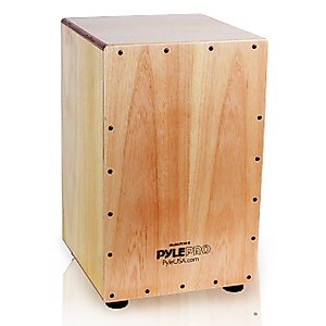Pyle Cajon Bag Percussion Carrying Transport Travel Backpack Storage Case with Easy Grip Handle, Padded Adjustable Shoulder Straps and Front Pocket-PCJDBG18, Wooden (PCJD18)