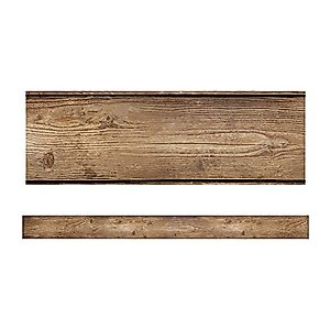 Schoolgirl Style Woodland Whimsy Straight Border?12 Rustic, Wood Motif Border Strips for Bulletin Boards, Desks, Lockers, Homeschool or Classroom Decor (36 ft)