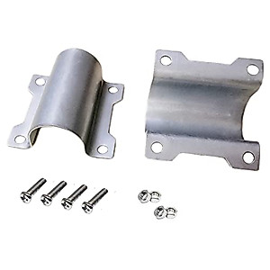 DSBGKJI 20 Pcs/10 Pairs Greenhouse Cross Grid Pipe Connector Clamps Purlin Bracket Fit 1-3/8 inch OD Tube, Galvanized Steel Pipe Fitting Clip w/ Bolts Nuts for Farm, Rail Fence