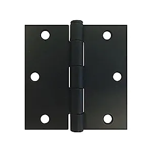 UYSB 27 PC Matte Black 3.5"X3.5" Inch Door Hinges Square Straight Corner Interior 3" Door-Hinges Door Hinges Door Hinges Kitchen Cabinet Hinges Hinges for Kitchen cabinets Door Hinge Door