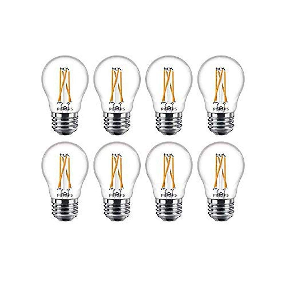 Philips LED Clear Glass Dimmable A15 Light Bulb: 450-Lumen, 5000-Kelvin, 5 Watt, E26 Base, Daylight, 8-Pack, White