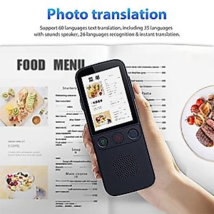 Language Voice Translator Device Portable Smart Translator Two Way Online 138 Languages Real Time - Black
