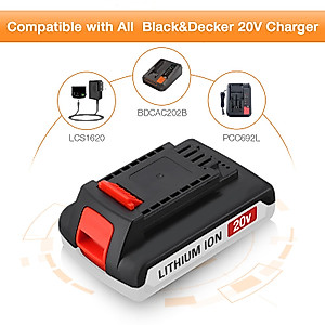 FirstPower 3.6Ah LBXR20 Battery - Repalce for Black and Decker 20v Lithium Battery, Compatible with LBXR20 LB20 LBX20 LBX4020 LB2X4020 Tools (2 Packs)