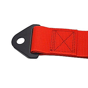 Spocoro Car Racing Tow Strap,Front or Rear Bumper Tow Strap Red (Pack of 1)
