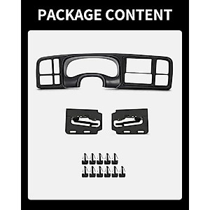 KARPAL Double Din Dash Bezel Cover Kit Compatible With 1999-2002 GMC Sierra Full-Size Trucks/SUV's Chevy Silverado Car Stereo Radio 15731974 15772850