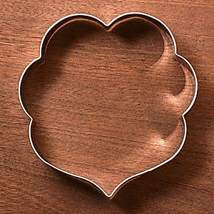 LILIAO Plaque Cookie Cutter Frame Sandwich Fondant Biscuit Cutter - 3.8 x 3.7 inches - Stainless Steel - by Janka