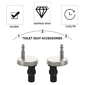 Toilet Seat Replacement Bidet Parts: 2pcs Seat Hinge Replacement Toilet Seat Screws Cover Top Fix Nuts Screws Mount Seat Hardware - Toilet Seat Hinge Fixings Nuts