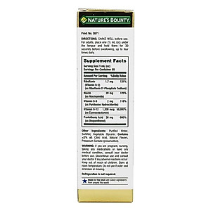 Nature's Bounty B Complex with B12 Sublingual Liquid Fast Acting Dietary Supplement, 2 Fl Oz