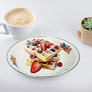 Hemoton Unbreakable Enamel Plates Enamel Plate Fruit Plate 2pcs Enamel Fruit Platter Vintage Salad Plate Enamel Washing Platter Enamel Trays Enamelware Serving Platter (30cm/ 11.8inch)