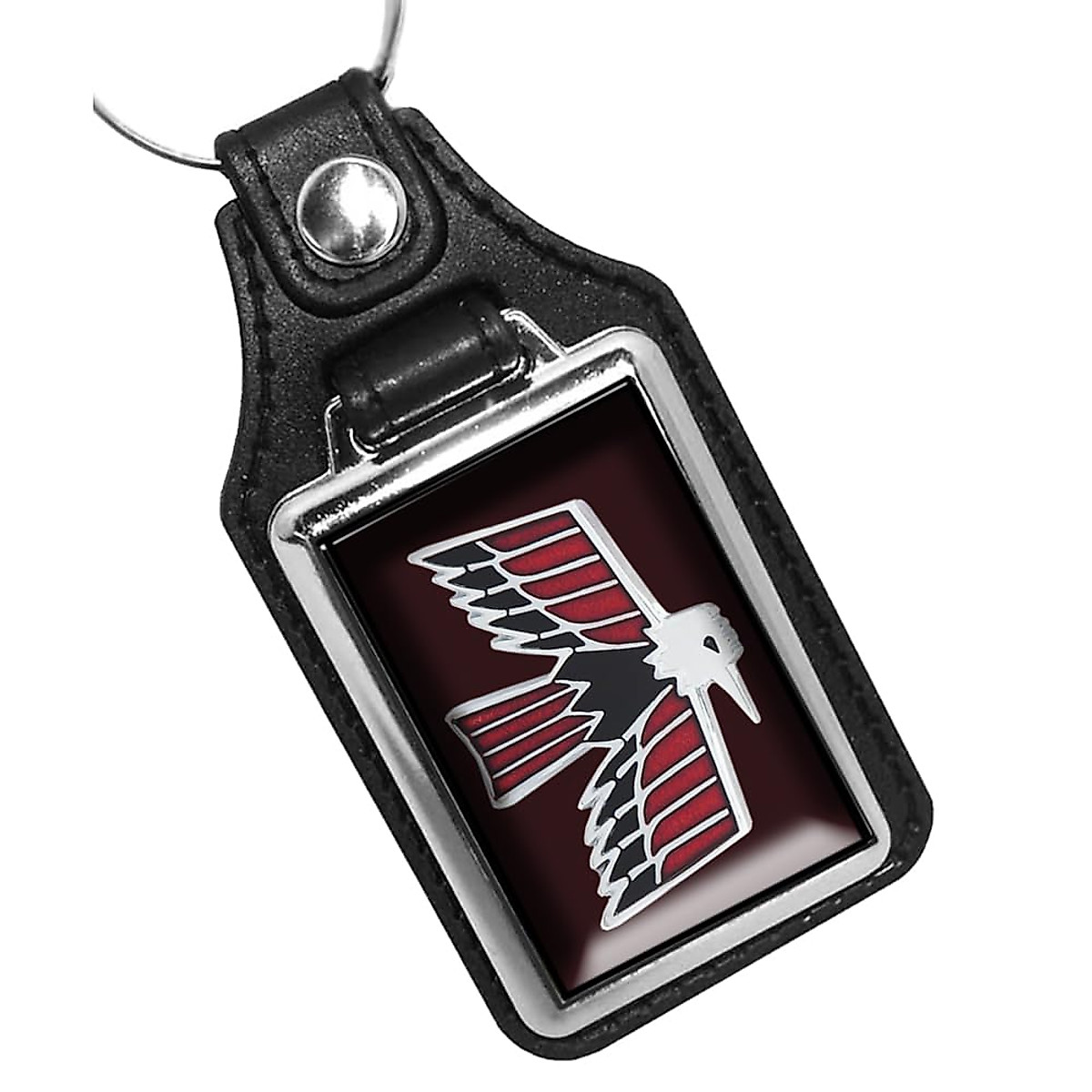 Brotherhood 1975 1969 Compatible with Firebird Door Flambeau Burgundy Emblem Design Keychain Key Holder Key Ring For Men Heavy Duty Car Keyring For Men and Women