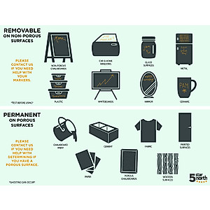 4-Pack White Erasable Chalk Markers - Non-Toxic, Water-Based, Reversible Tips For Kids & Adults, Glass & Chalkboards