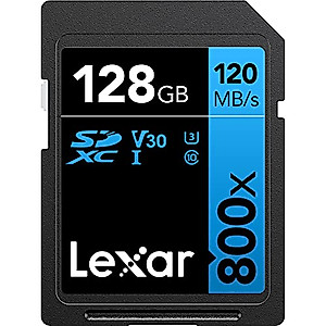 Lexar LSL660X001T-RNNNU SL660 Blaze Gaming Portable Solid State Drive, 1TB Bundle 128GB High-Performance 800x UHS-I SDHC Memory Card (Blue Series)