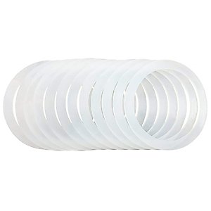 20pcs 2.8inch White Silicone Seal Rings Jar Gaskets Replacement Rubber Gasket Seal Glass Jar Seals Airtight Silicone Gasket Sealing Rings for Regular Mouth Canning Jar Storage Containers
