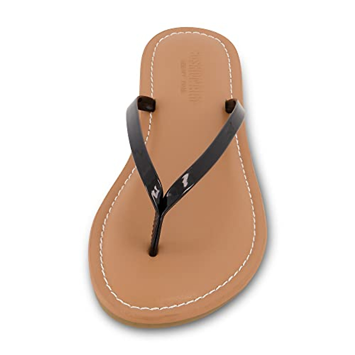 CUSHIONAIRE Cora Flip Flops for Women | Vacation Beach Essentials | Casual Women Footwear Sandals | BLACK 8