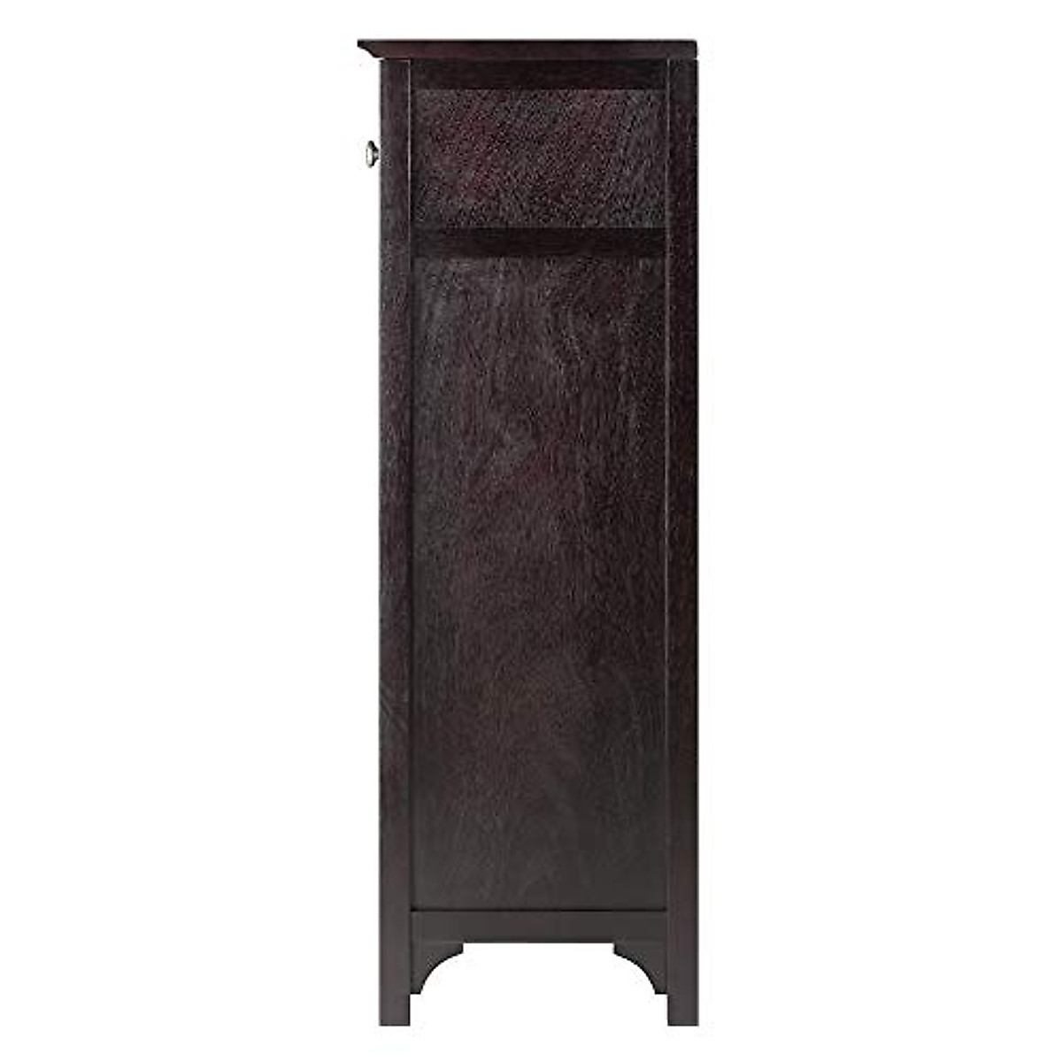 Winsome Ancona X Shelf Modular Wine Cabinet With 1-Drawer, Glass Rack, Dark Espresso (92745)