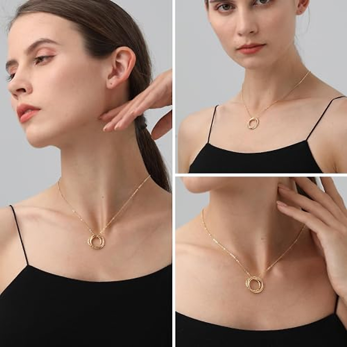 BMMYE 30th Birthday Gifts for Women, Gold Silver Necklace Circle Pendant Mothers Day Jewelry 30 Year Old Birthday Gifts Ideas for Mom Sister Friend